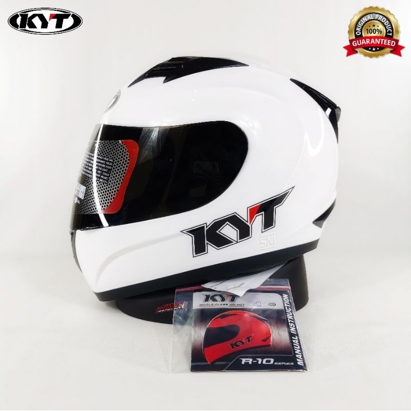 Jual HELM KYT R10 WHITE ORIGINAL HELM TOURING KYT R10 PUTIH ORIGINAL ...