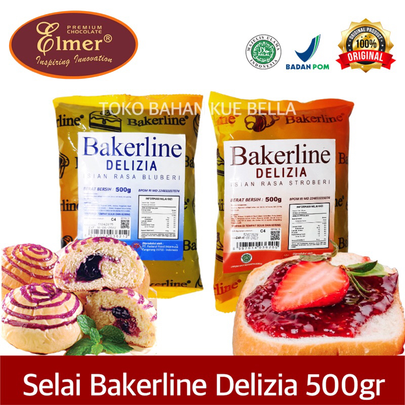 Jual BAKERLINE DELIZIA Selai Strawberry / Blueberry 500gr | Shopee ...