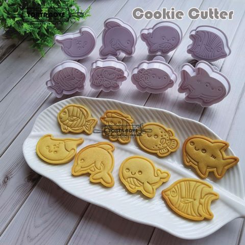 Jual [COD] Cookie Cutter Plunger kue SET 4 PCS/ Cetakan kue kering ...