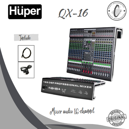 Jual Huper QX16 Mixer Audio With Bluetooth & Efek Original Huper QX-16 | Shopee Indonesia
