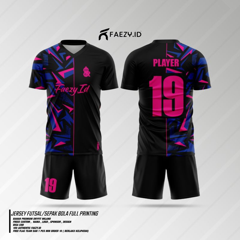 Jual Jersey Futsal/Bola Full Printing Free Desain Bahan Premium Dryfit Milano | Shopee Indonesia