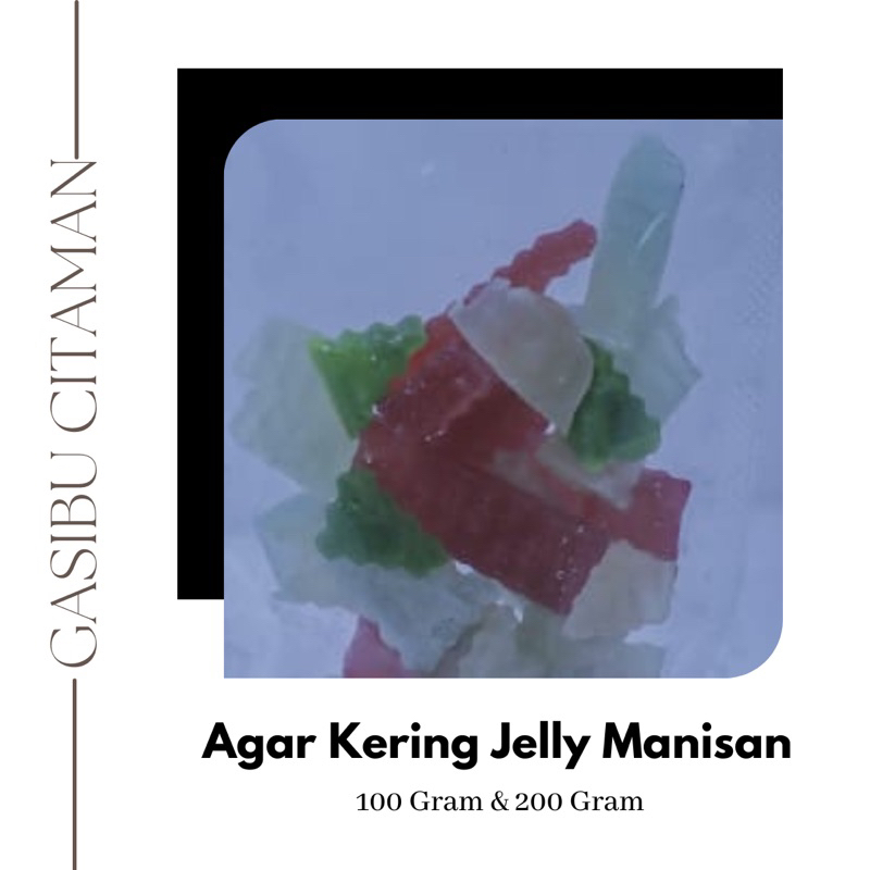 Jual Agar Kering Jelly Manisan | Snack Gasibu Citaman | Shopee Indonesia