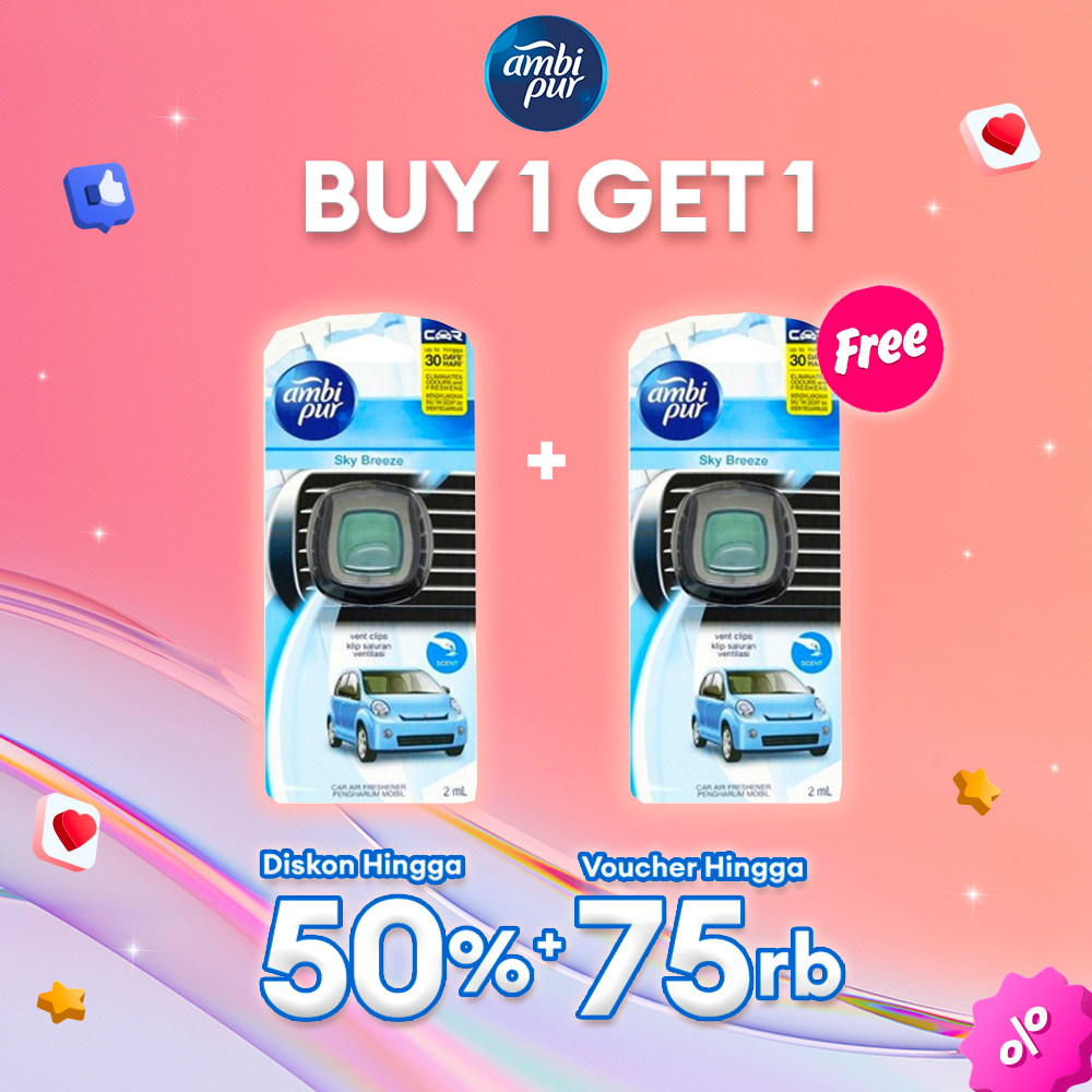 Jual Ambi Pur Mini Vent Clip Sky Breeze 2 ml x 2 Pcs | Shopee Indonesia