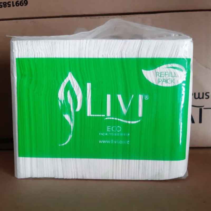 Jual Tissue Livi Eco Facial Refill 600s/Tissue Wajah Halus & Lembut ...