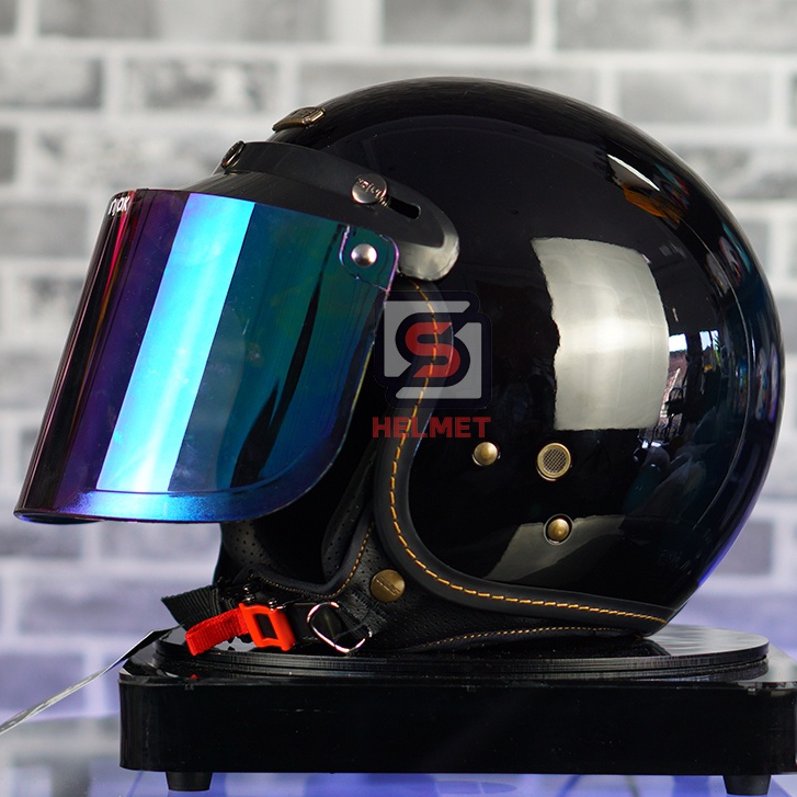 Jual HELM NJS NR-80S Retro SOLID ORIGINAL PREMIUM FREE PET NJS (TOPI ...