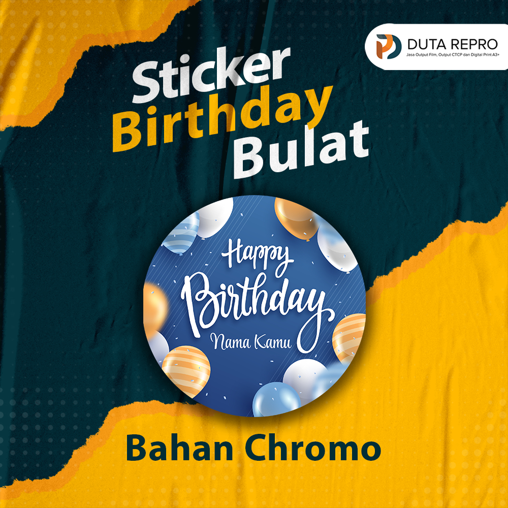 Jual STICKER ULANG TAHUN BULAT/SOUVENIR BIRTHDAY STICKER BULAT ...