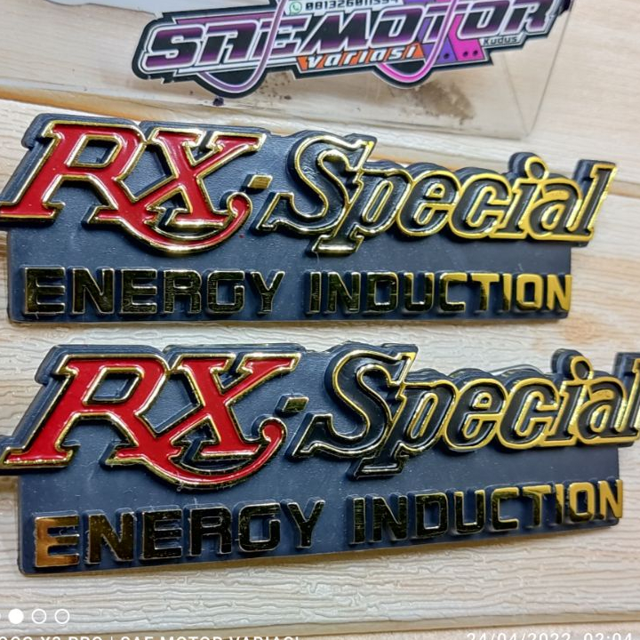 Jual emblem box Aki RX SPECIAL MERAH | logo tutup accu RX S | simbol RX ...