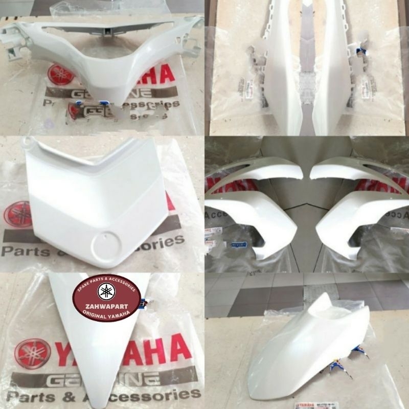 Jual PAKET FULL SET BODY HALUS AEROX 155 PUTIH ORIGINAL YAMAHA | Shopee ...