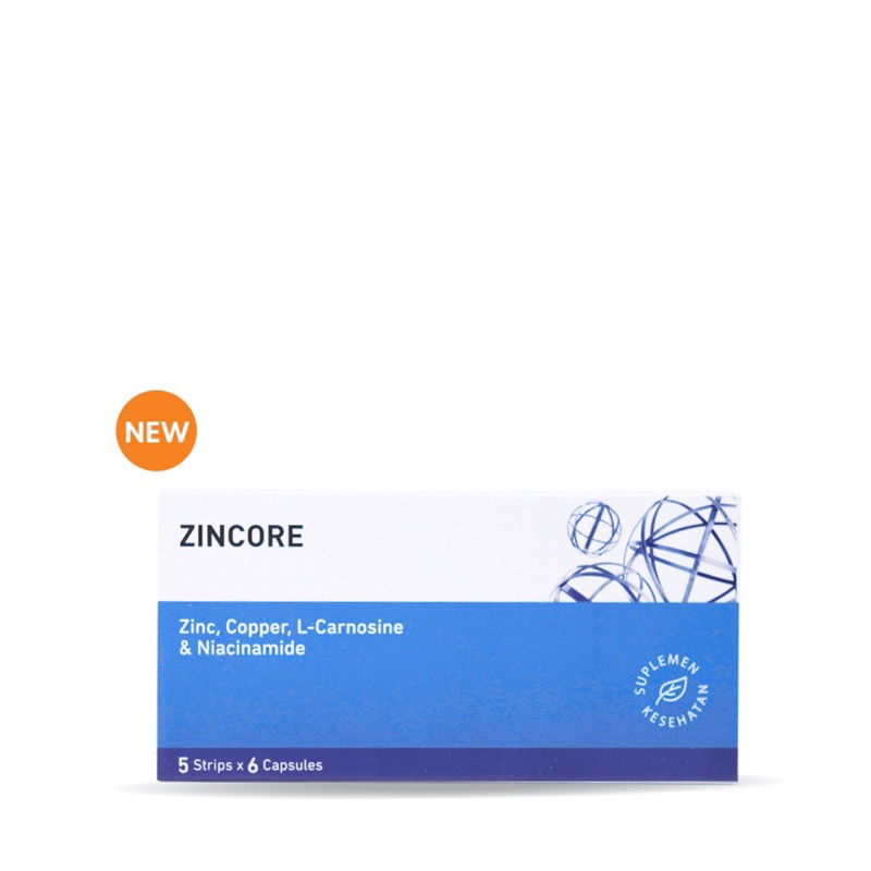 Jual ERHA ZINCORE 30 Caps - Suplemen kulit berjerawat & luka / Suplemen daya tahan tubuh ...