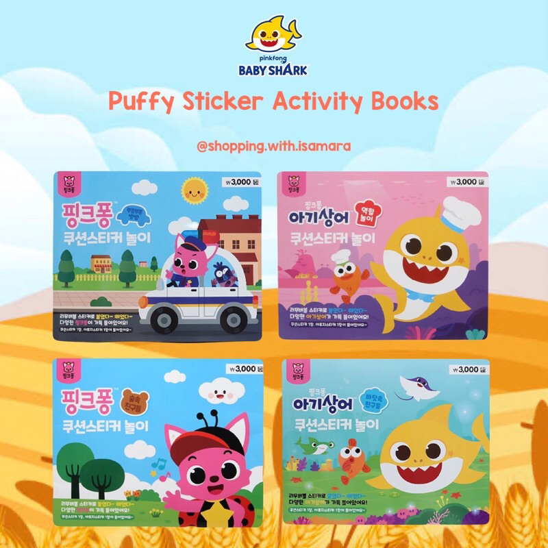 Jual Pinkfong Baby Shark Puffy Sticker Activity Books | Shopee Indonesia
