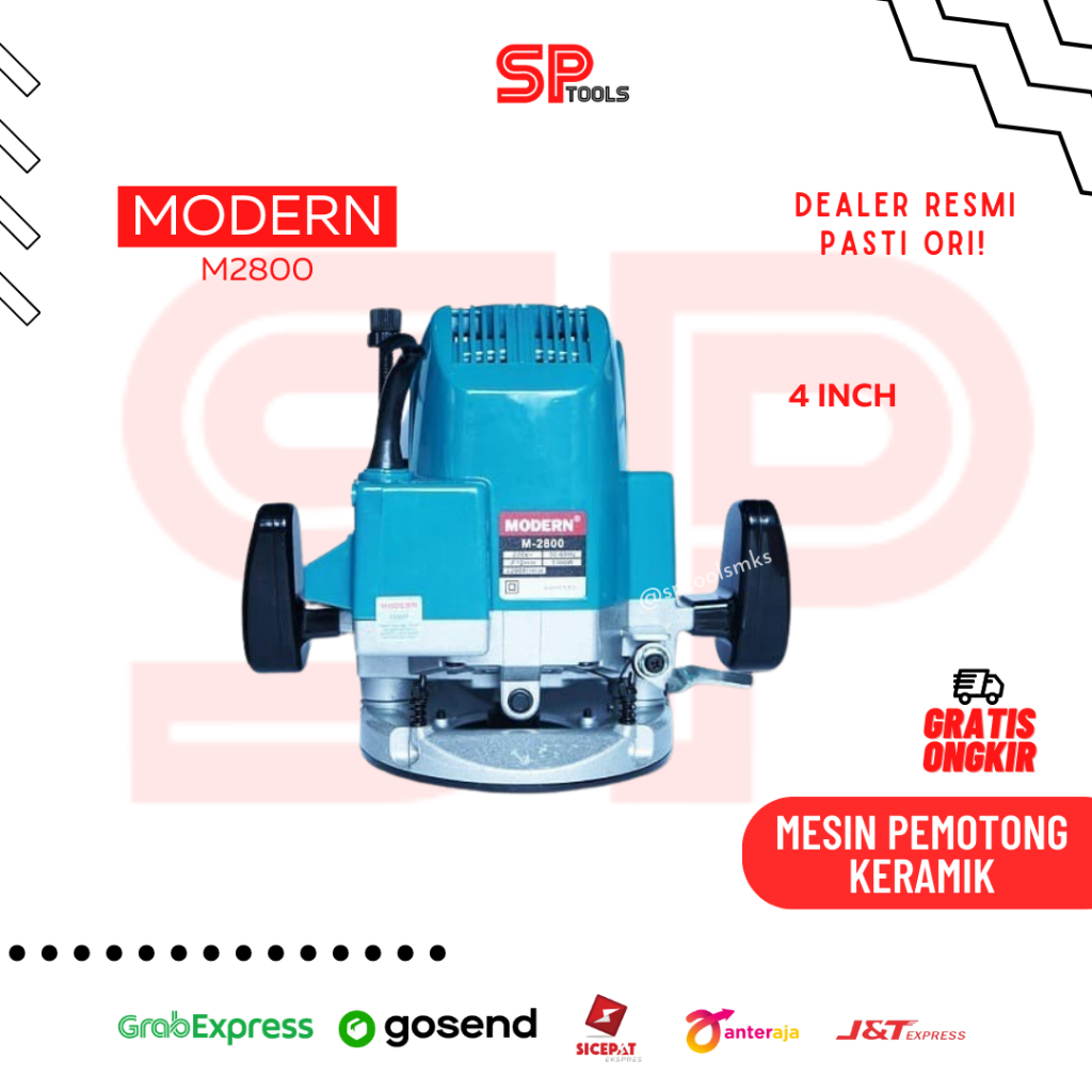Jual MESIN ROUTER / PROFIL / PAHAT / TRIMMER KAYU MODERN M-2800 / M2800 ...