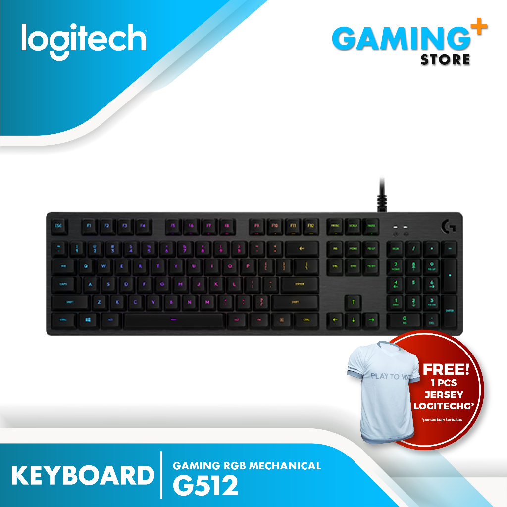 Jual Logitech G512 / G 512 - RGB MECHANICAL GAMING KEYBOARD | Shopee ...