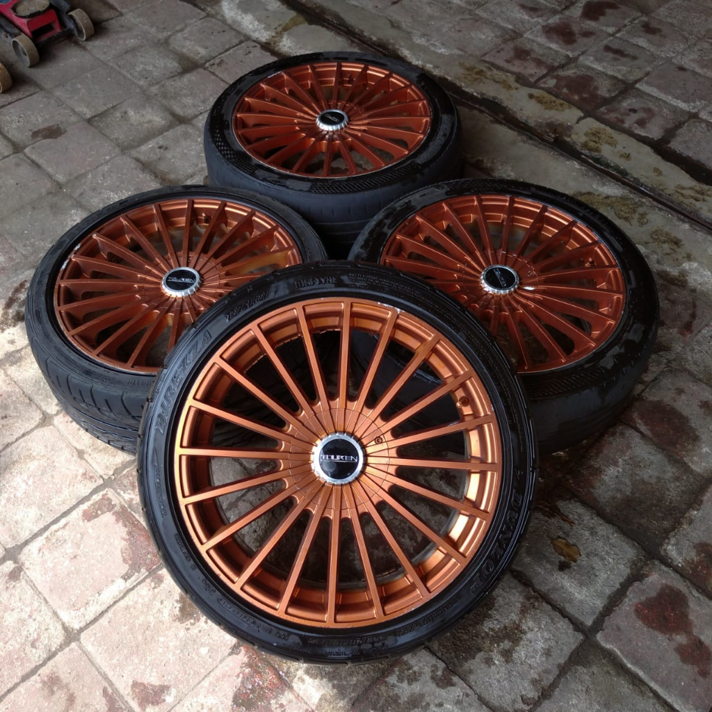 Jual VELG MOBIL MODEL JARI JARI RING 18 PCD 4X100 + 4X114,3 + BAN SEKEN | Shopee Indonesia