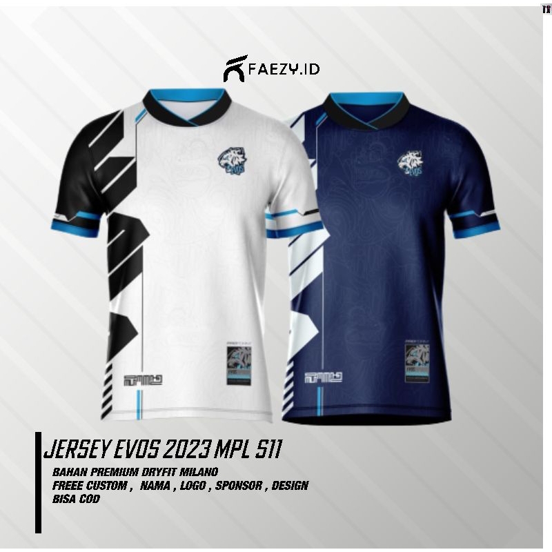 Jual Jersey EVOS ESPORT MPL S11 Terbaru 2023 Sponsor dan No Sponsor ...