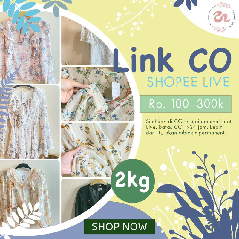 Jual Link CO Shopee 100k - 300k (2kg +Admin) | Shopee Indonesia