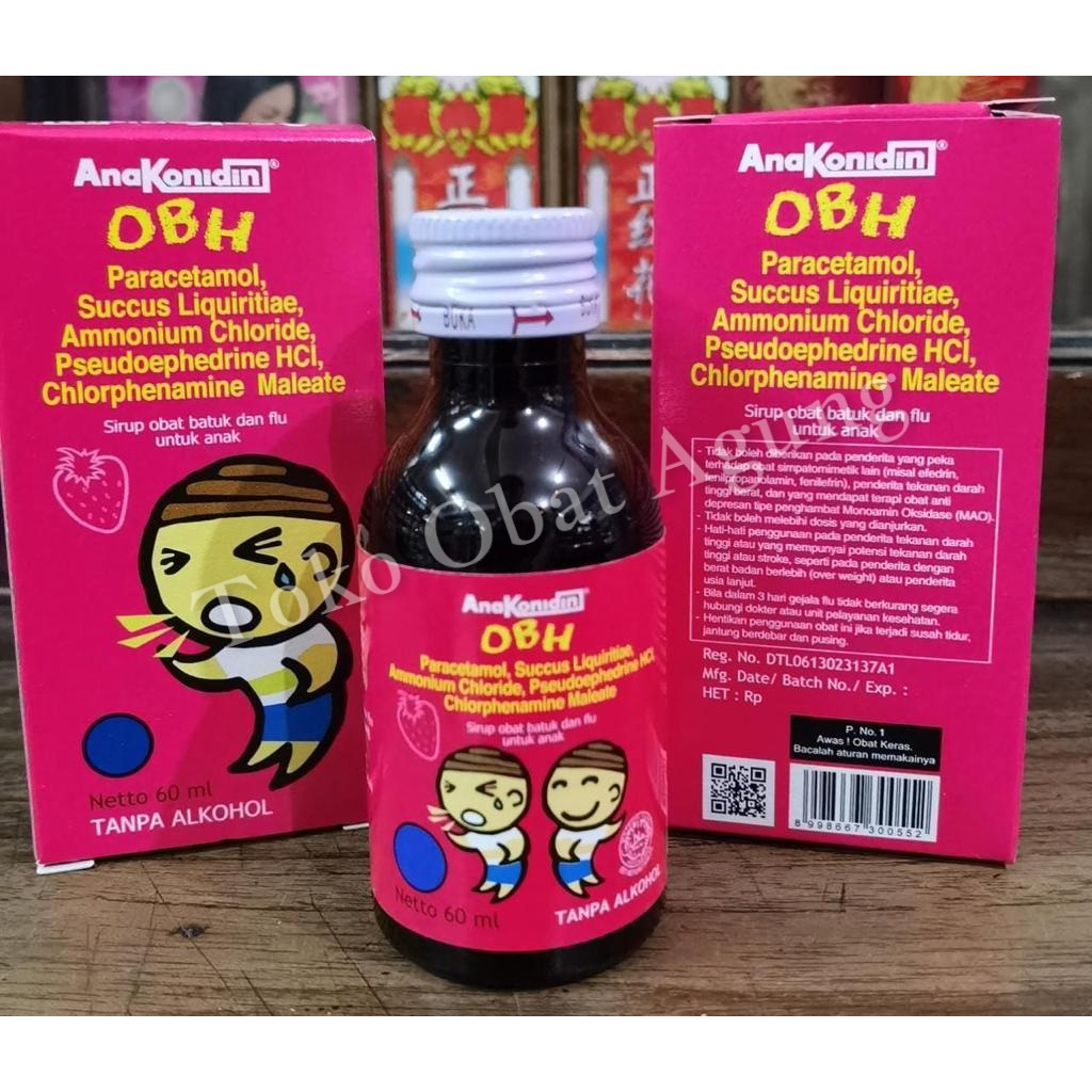 Jual Anakonidin OBh Sirup 60 ml. Obat Batuk & Flu Untuk Anak-Anak ...