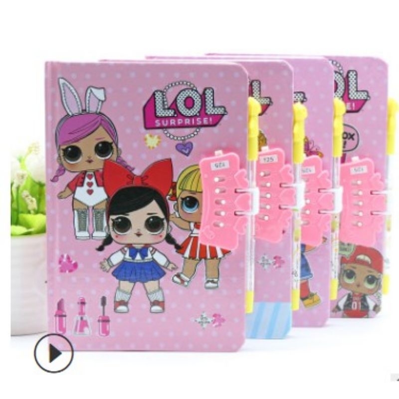 Jual Buku Diary Kode Motif LOL + Pulpen / Diary Book Password | Shopee ...