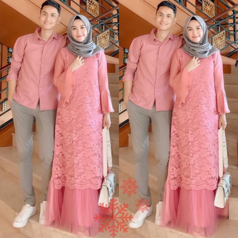 Jual POULIN-GAMIS BAJU DRESS BRUKAT BROKAT RENDA PREMIUM COUPLE ...