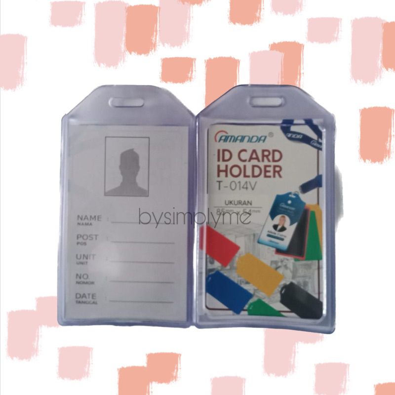Jual ID CARD HOLDER / CASING ID CARD LENTUR TEBAL ISI 5 PCS | Shopee ...