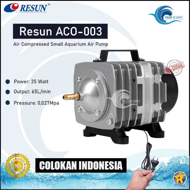 Jual RESUN ACO-003 Pompa Udara Aerator Electromagnetic Air Compressor ...