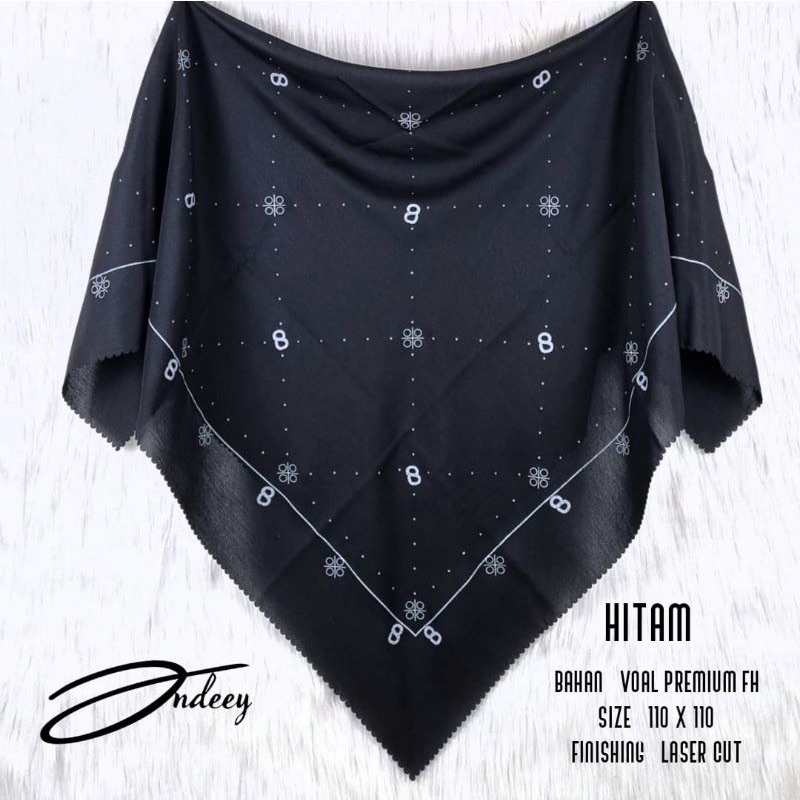 Jual Hijab Segiempat Voal Premium Motif New button | Shopee Indonesia