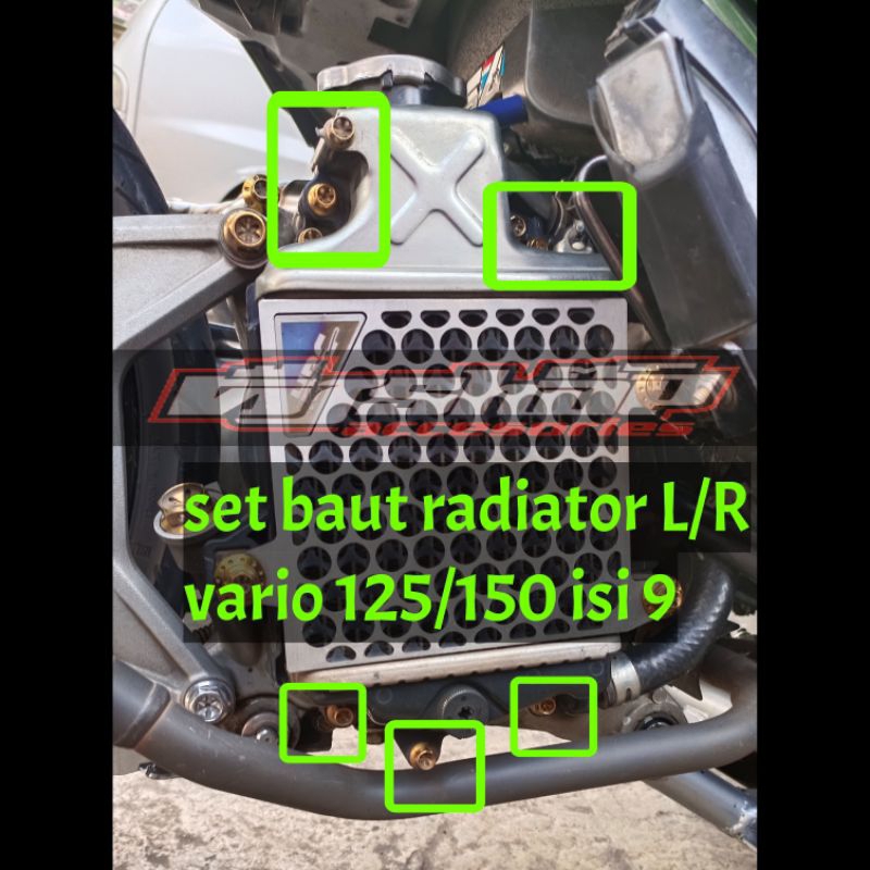 Jual Set baut radiator vario 125/150 old new pcx 150 cbu isi 9 atas ...