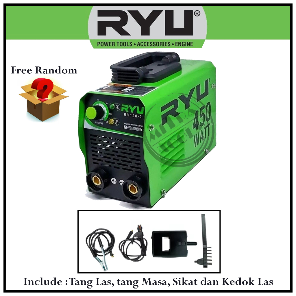 Jual RYU RII 120-2 Mesin Las Inverter MMA 120 IGBT 450 Watt / Mesin ...