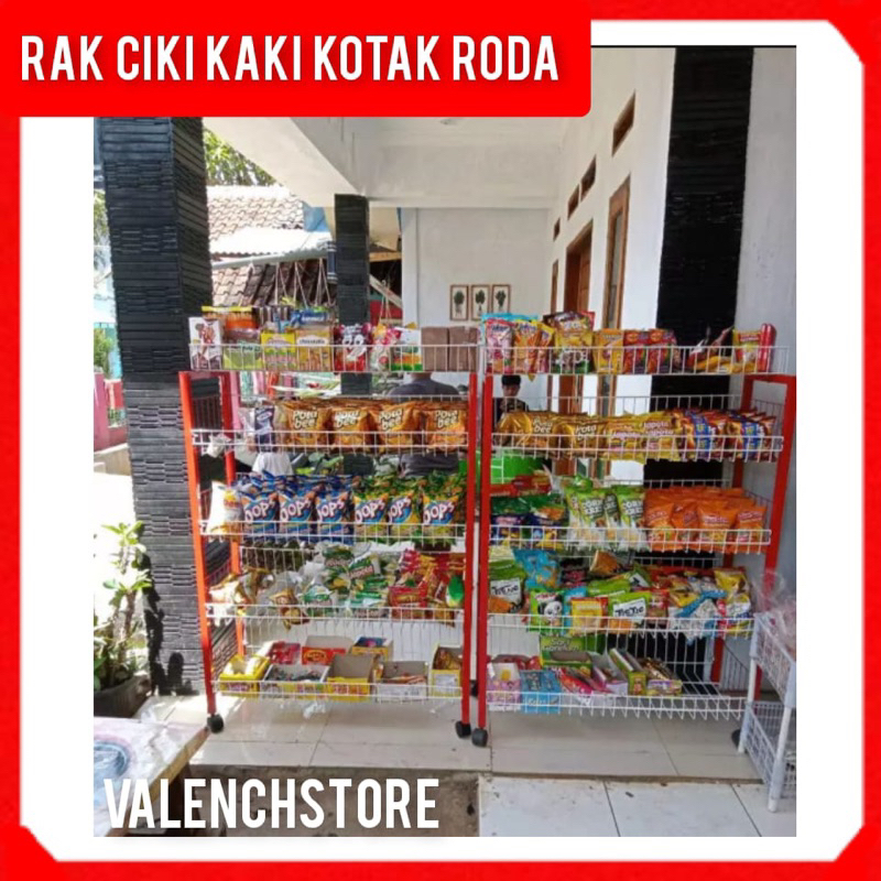 Jual Rak Ciki Besi/ Rak Serbaguna Mini Market / Rak Display Roda Susun ...