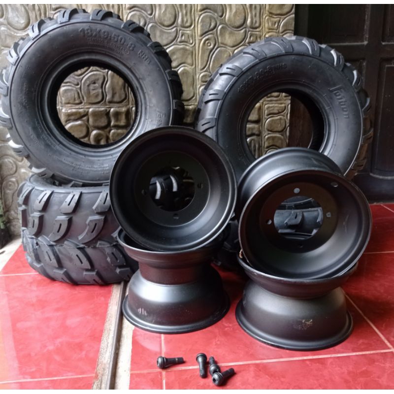 Jual Ban set velg atv ring 8 offroad depan belakang | Shopee Indonesia