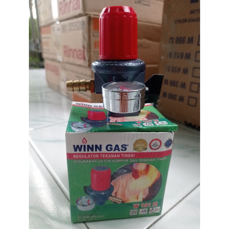 Jual regulator kompor gas elpiji merk winn gas W 181 M high pressure ...
