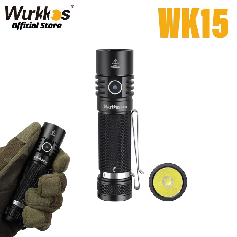 Jual Wurkkos WK15 XHP50.2 3000 Lumens Senter LED EDC Flashlight ...