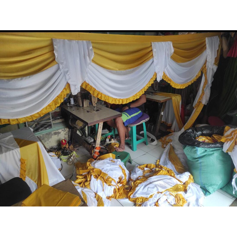Jual rumbai tenda putih gold | Shopee Indonesia