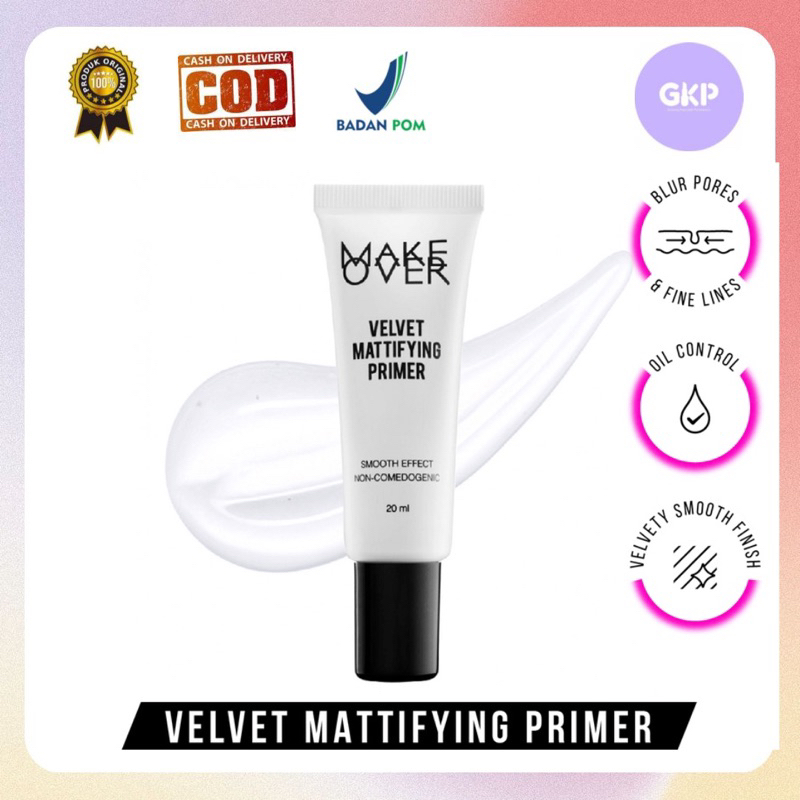 Jual Make Over Velvet Mattifying Primer 20ml 100% ORIGINAL | Shopee ...