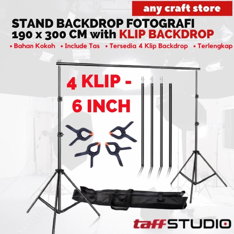 Jual Bracket Stand 3M untuk Backdrop Foto Studio dengan Klip Backdrop ...