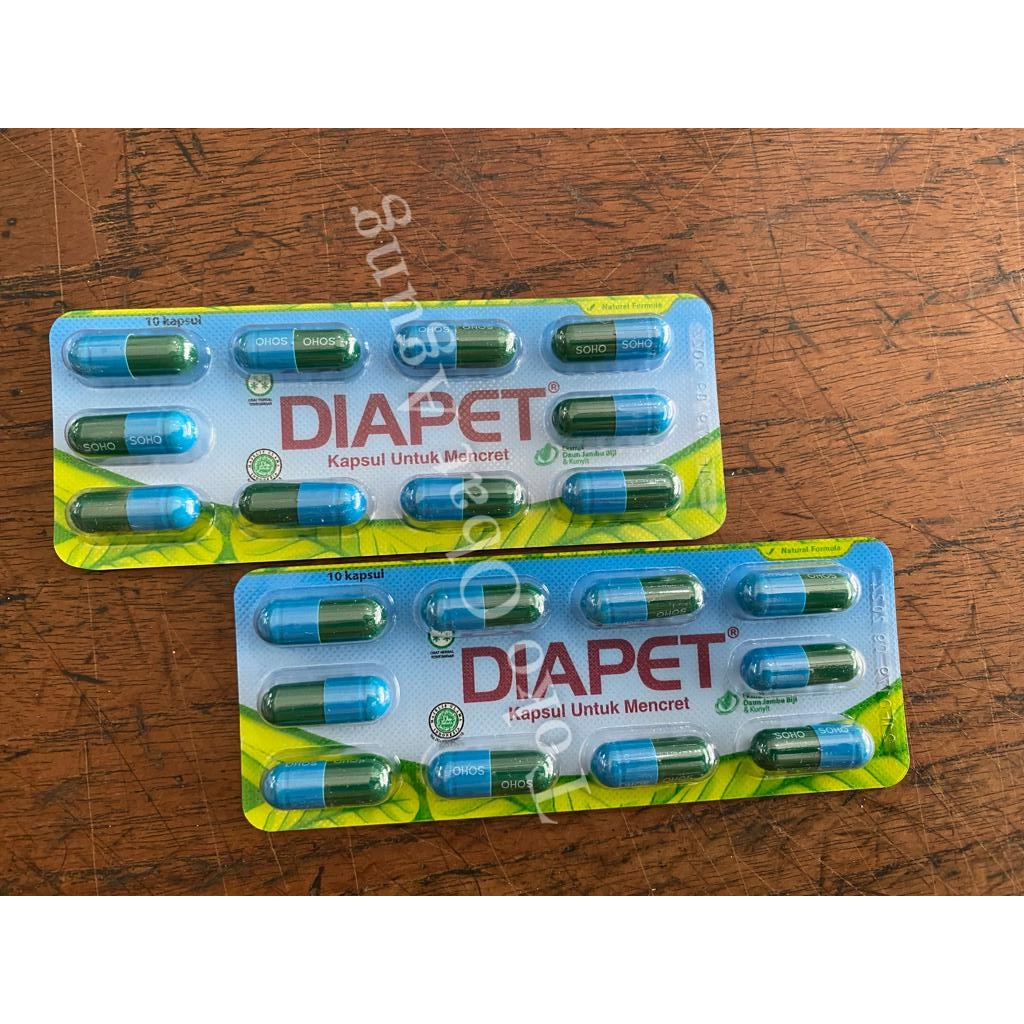 Jual Diapet (1 Strip Isi 10 Tablet). Mengurangi Diare, Memadatkan Fases & Meredakan Rasa Mulas ...
