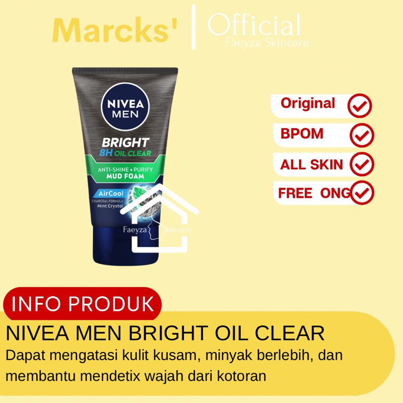 Jual NIVEA MEN BRIGHT 8H OIL CLEAR ED 2025 | Shopee Indonesia
