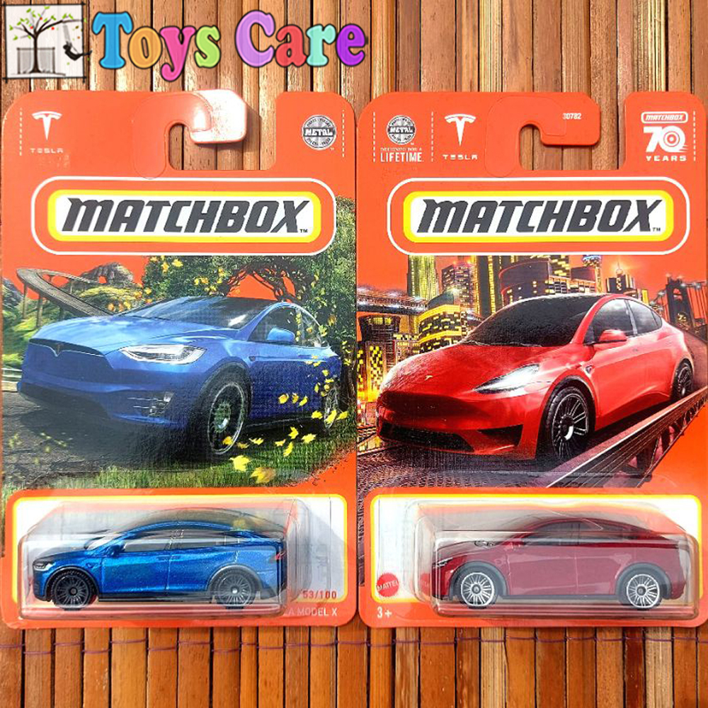Jual MATCHBOX TESLA MODEL X Y 2022 BIRU MERAH - X S ROADSTER CYBERTRUCK ...