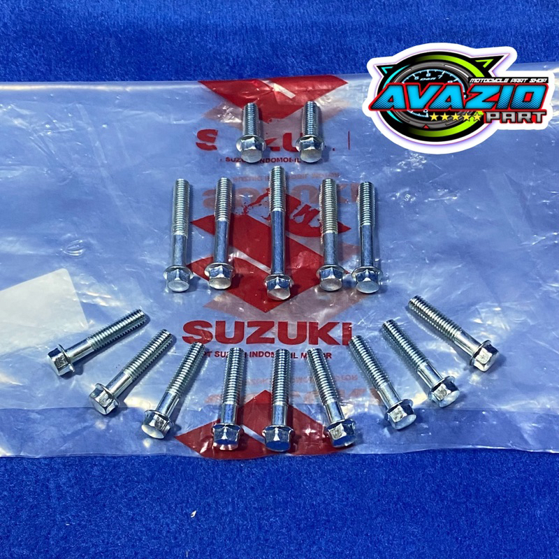 Jual 1set baut blok mesin kanan kiri kalter suzuki smash lama smash old | Shopee Indonesia