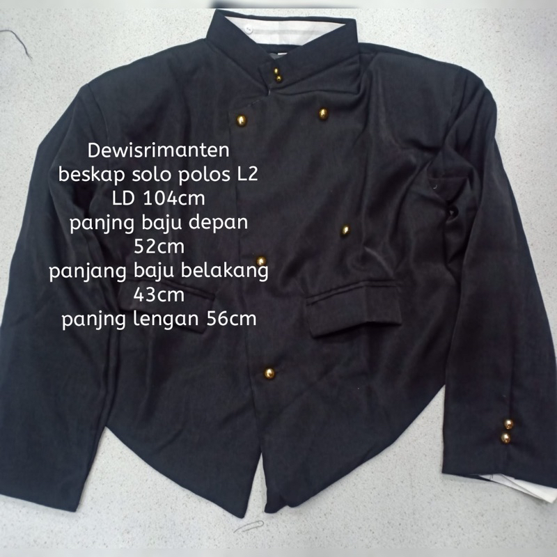 Jual beskap solo hitam polos/beskap solo hitam | Shopee Indonesia