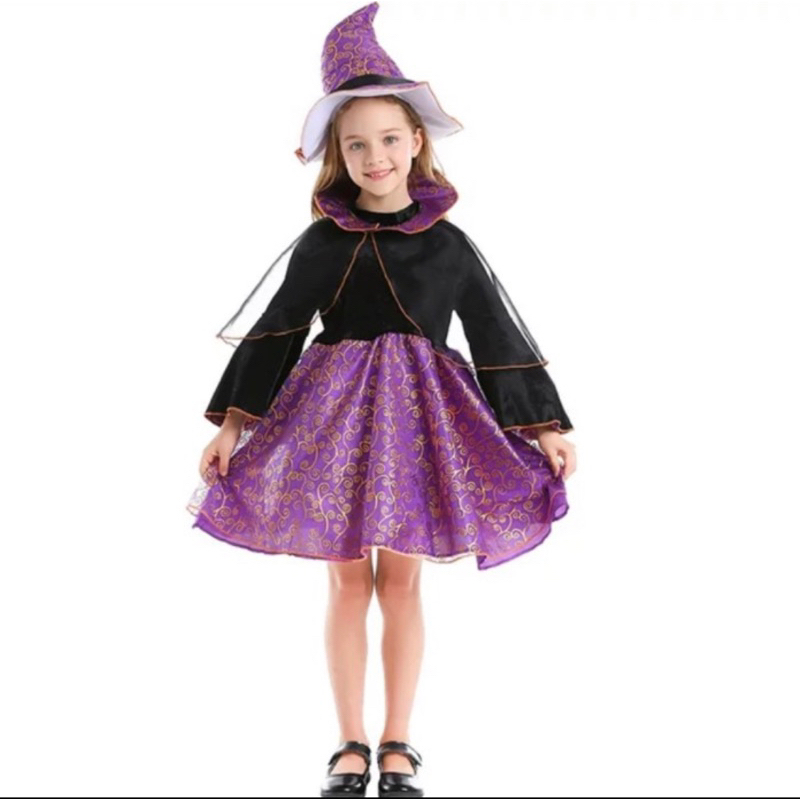 Jual jojokids | G-4507 | purple witch girl costume halloween | kostum ...