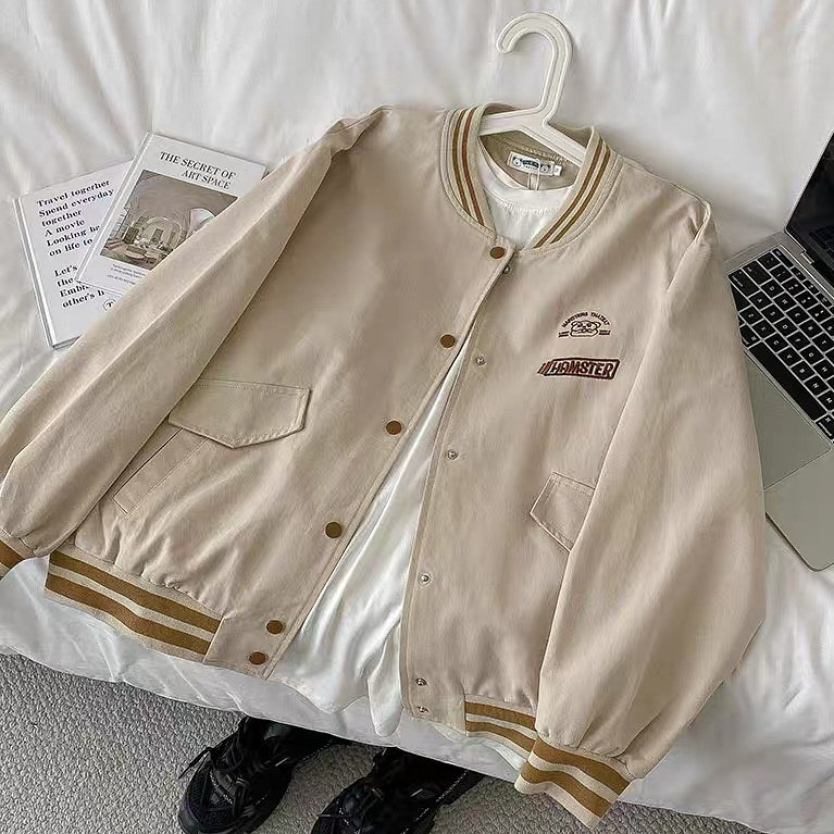 Jual Valiina - Pretty Baseball Varsity Mocha Listed Premium Outerwear ...
