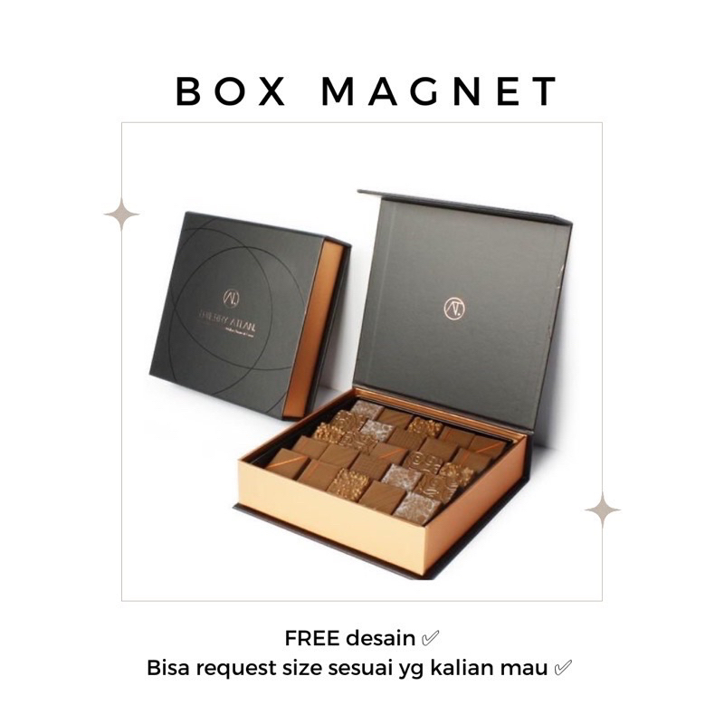 Jual Magnet Box 22x22x8 cm Custom Magnet Box | Shopee Indonesia