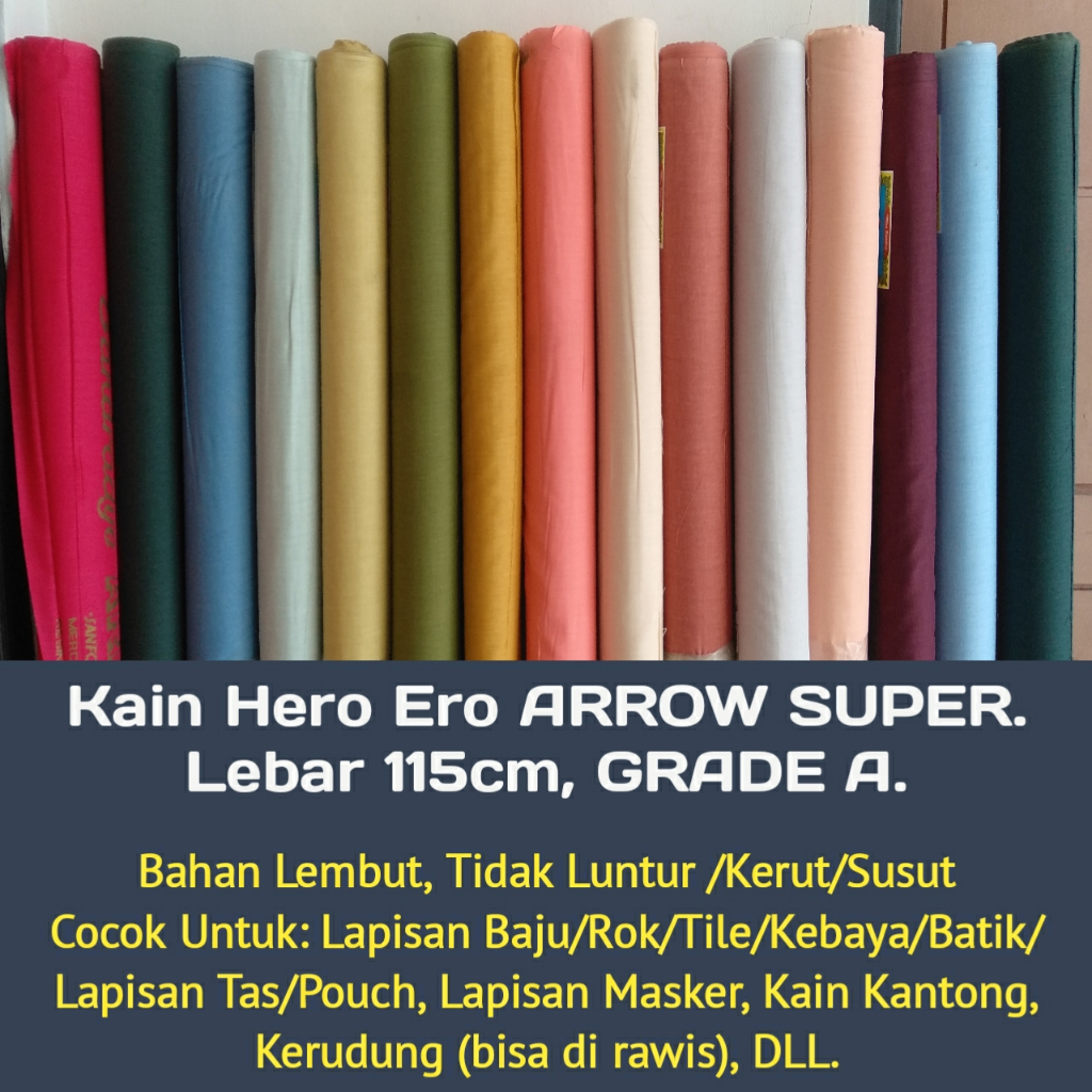Jual 1m Kain Furing Hero Ero Arrow Halus Lebar 115cm - Kain Daleman ...
