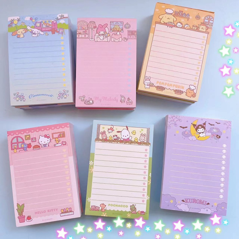 Jual Memo Notes Set Sanrio Isi 3 Pack Melody Kuromi Cinnamorrol ...