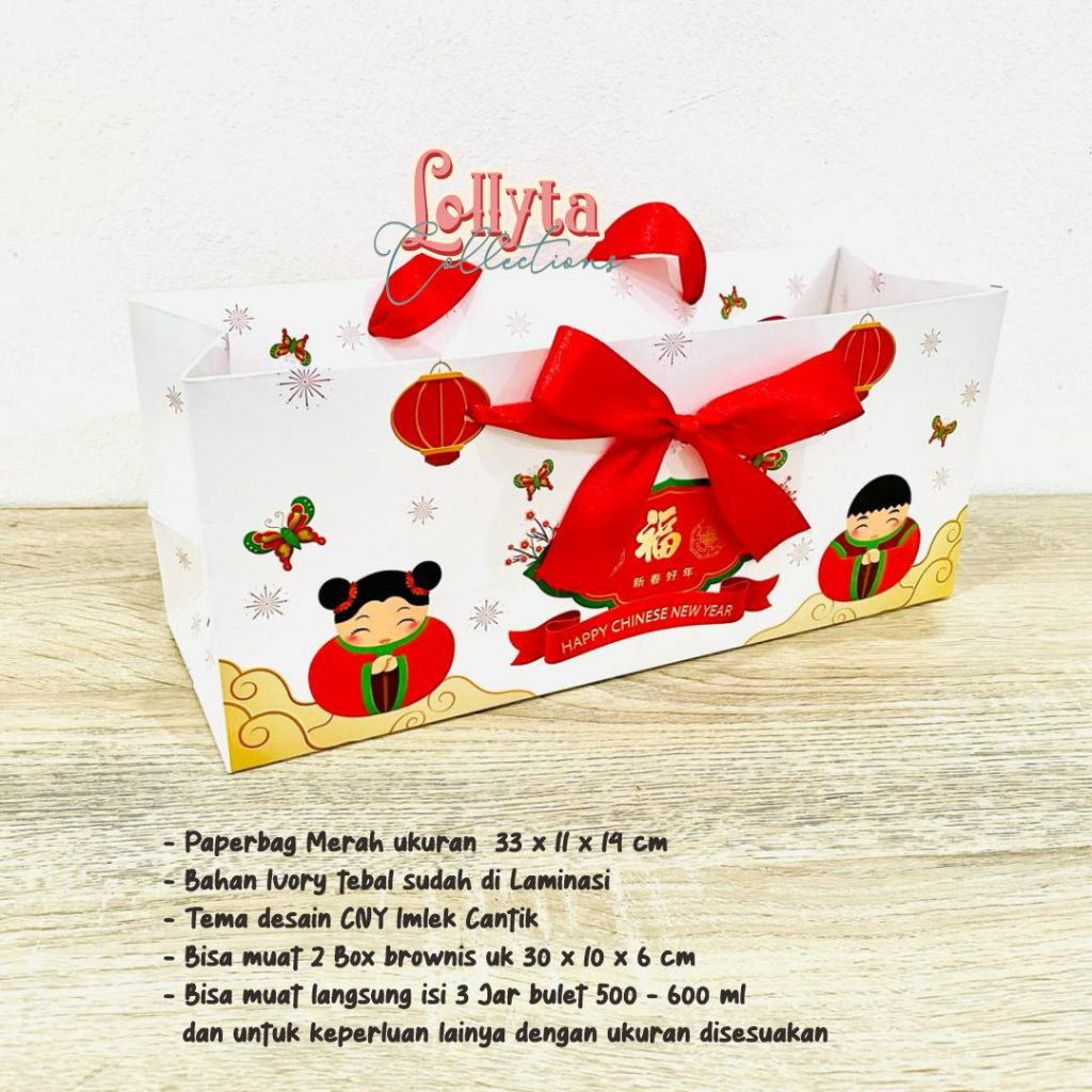Jual Paperbag size 33 x 11 x 14 cm Tema CNY 2023 | Shopee Indonesia