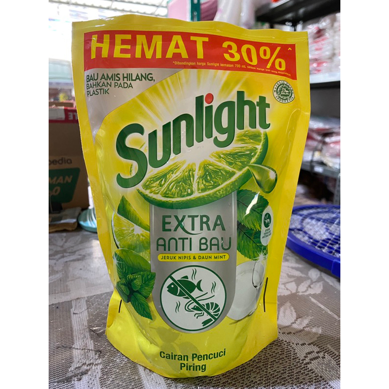Jual HOT NEW SALE !! Sabun Cuci Piring Sunlight Extra Anti Bau Jeruk Nipis & Daun Mint 650mL ...