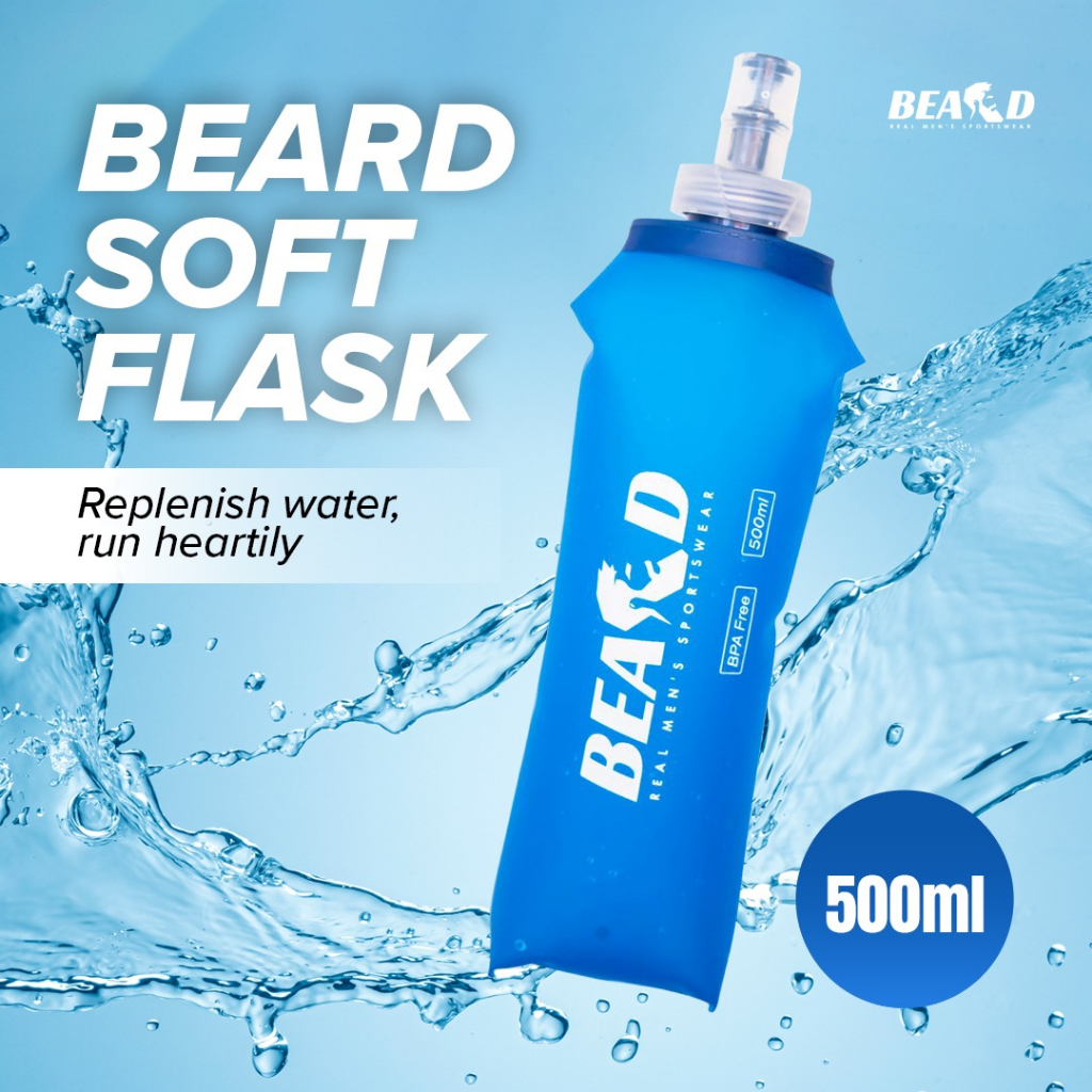 Jual Botol Minum Lari Beard Soft Flask BPA Free 500 ML | Shopee Indonesia