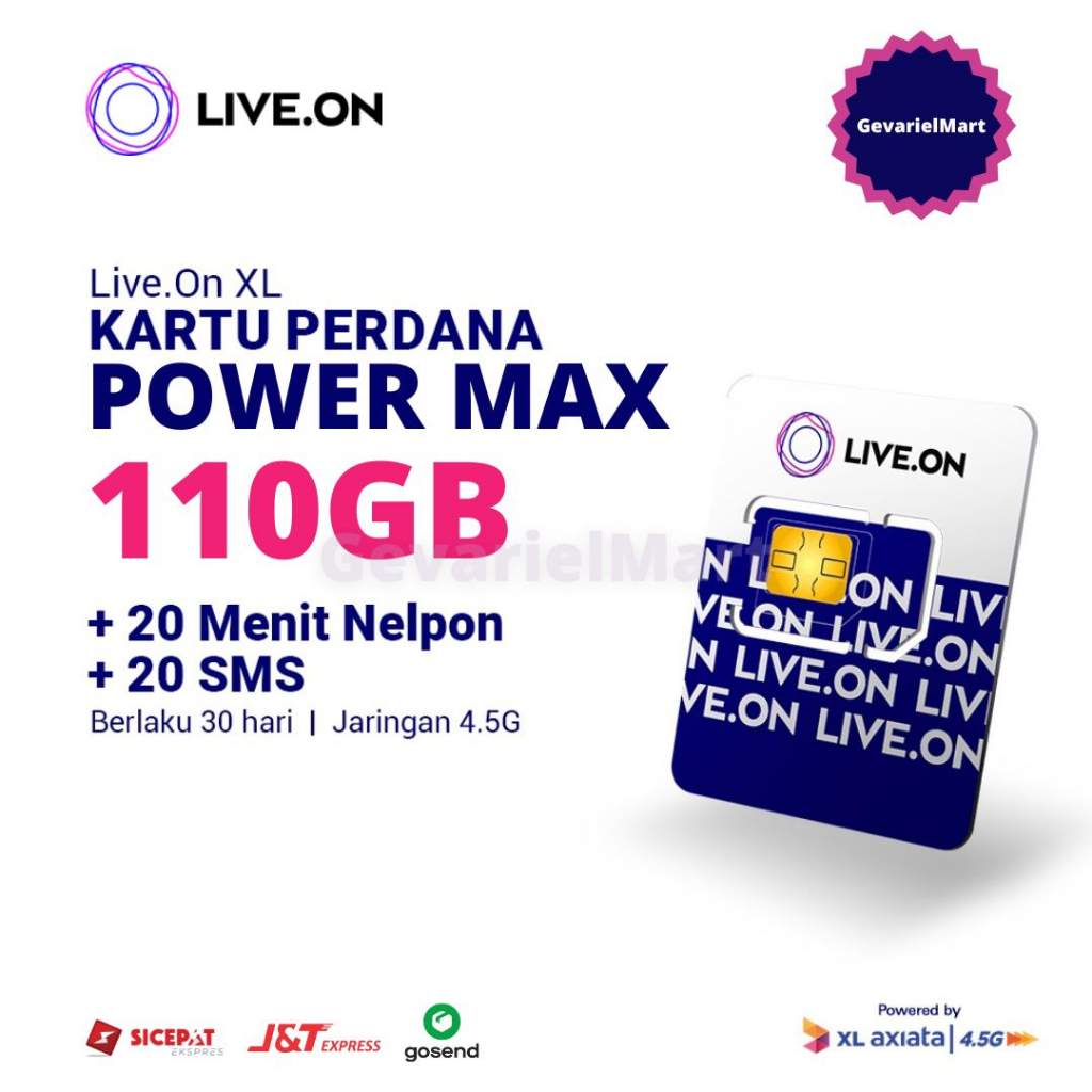 Jual Kartu Perdana Internet XL Live On 100GB (30 Hari) | Shopee Indonesia