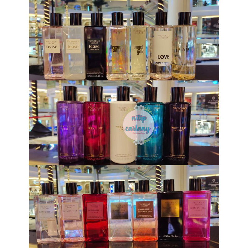 Jual VICTORIA’S SECRET FRAGRANCE BODY MIST BOMBSHELL | TEASE | LOVE ...