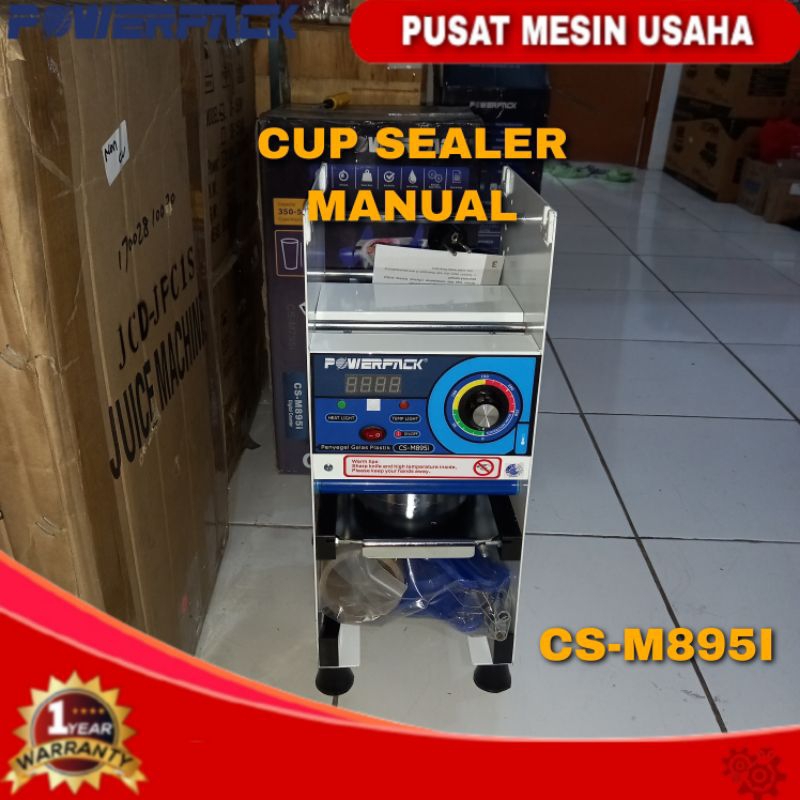 Jual MESIN PENYEGEL GELAS PLASTIK MANUAL & CUP SEALER MANUAL CS-M891 POWERPACK | Shopee Indonesia